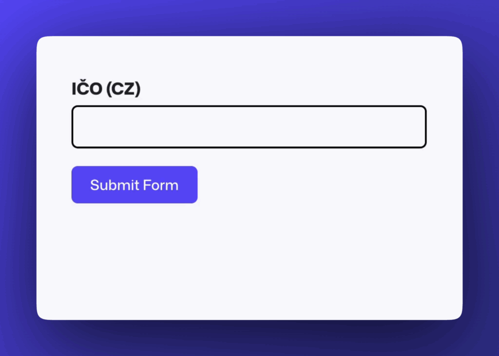 IČO (Identification Number) | Form Enhancer